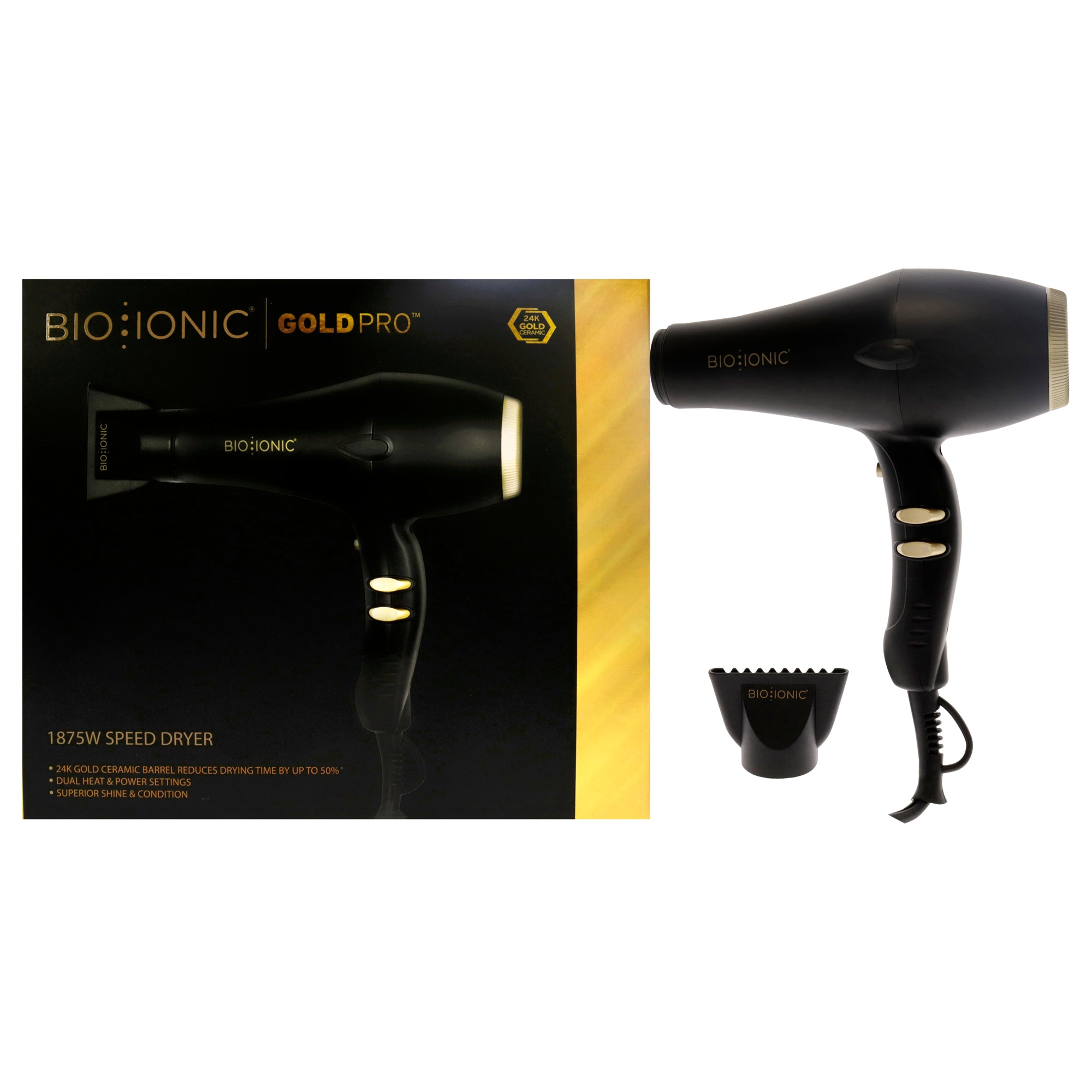 Bio Ionic Gold Pro Speed Hair Dryer by Bio Ionic for Women - 1 Pc Hair