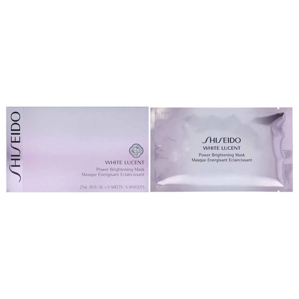 White Lucent Power Brightening Mask by Shiseido for Unisex - 6 Pc Mask ...