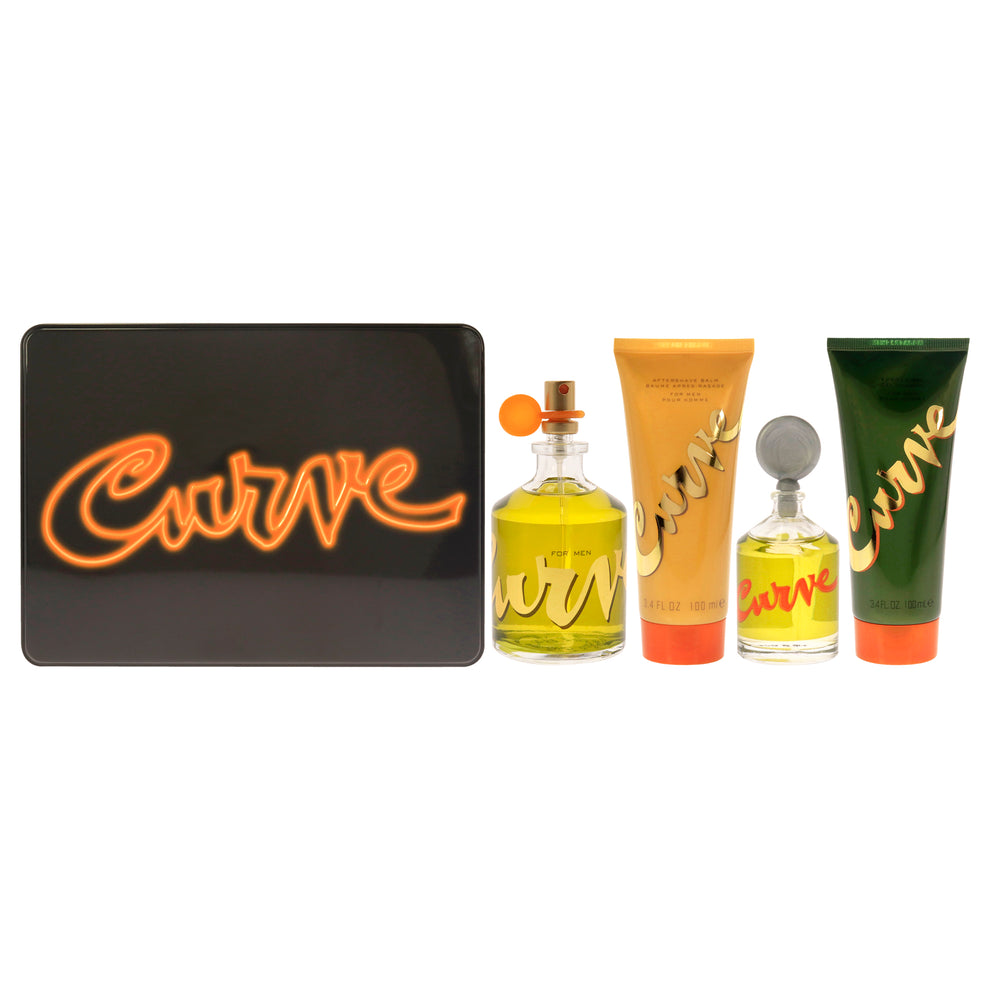 Curve by Liz Claiborne for Men - 4 Pc Gift Set 4.2oz EDC Spray, 0.25oz ...