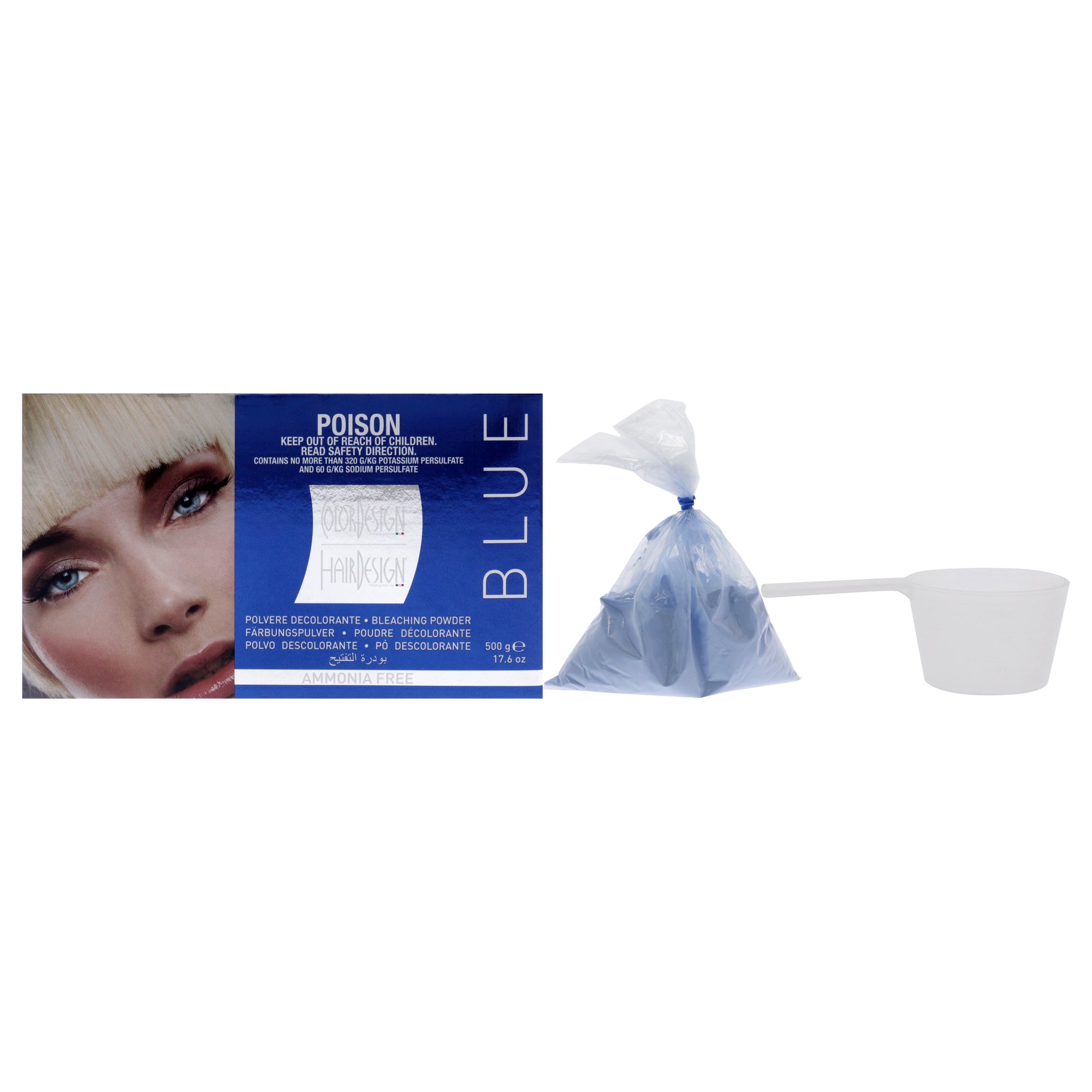 Powder Lightener Bleach - Blue by ColorDesign for Unisex - 17.6 oz Lig