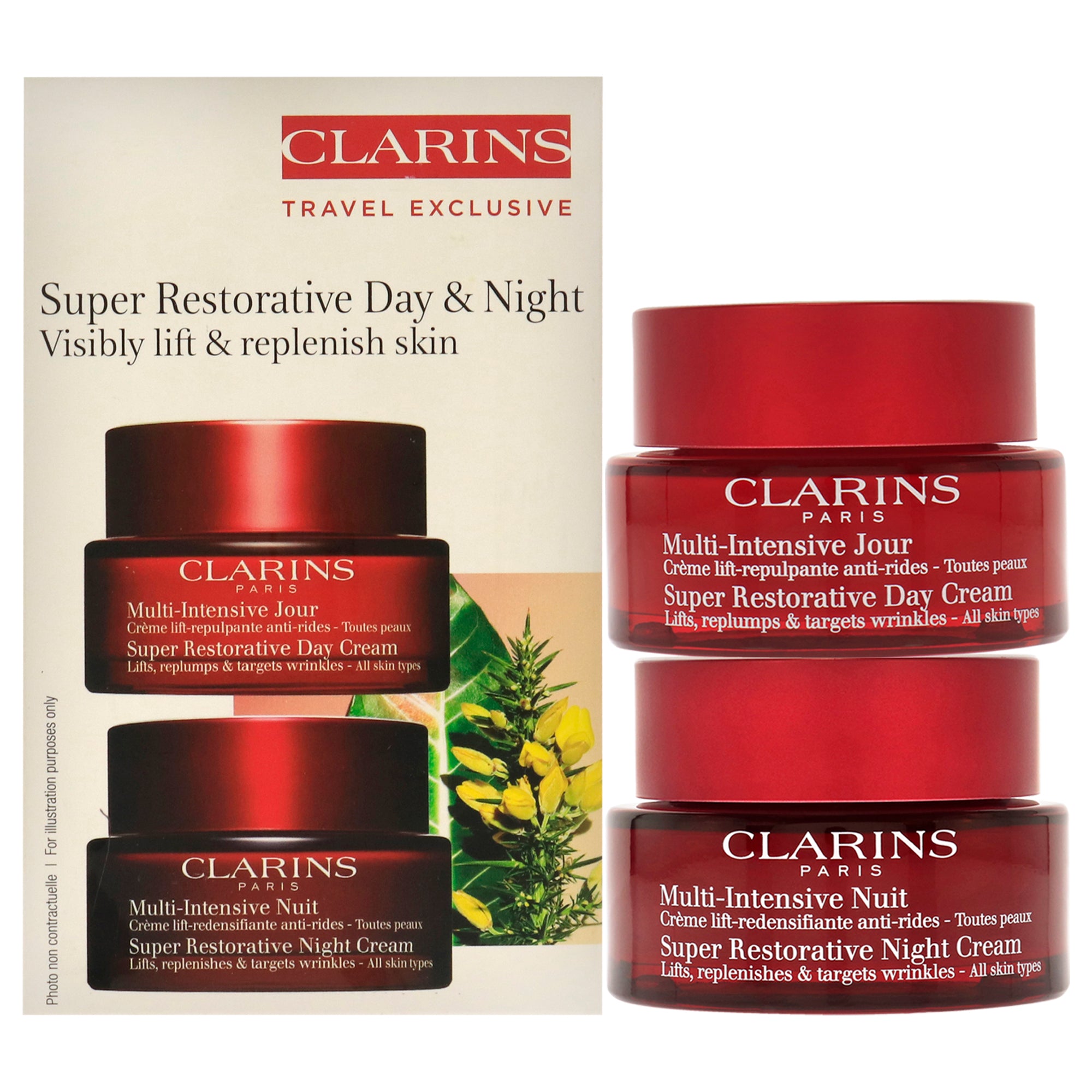 Super Restorative Day and Night Kit by Clarins for Women - 2 Pc 1.7oz ...