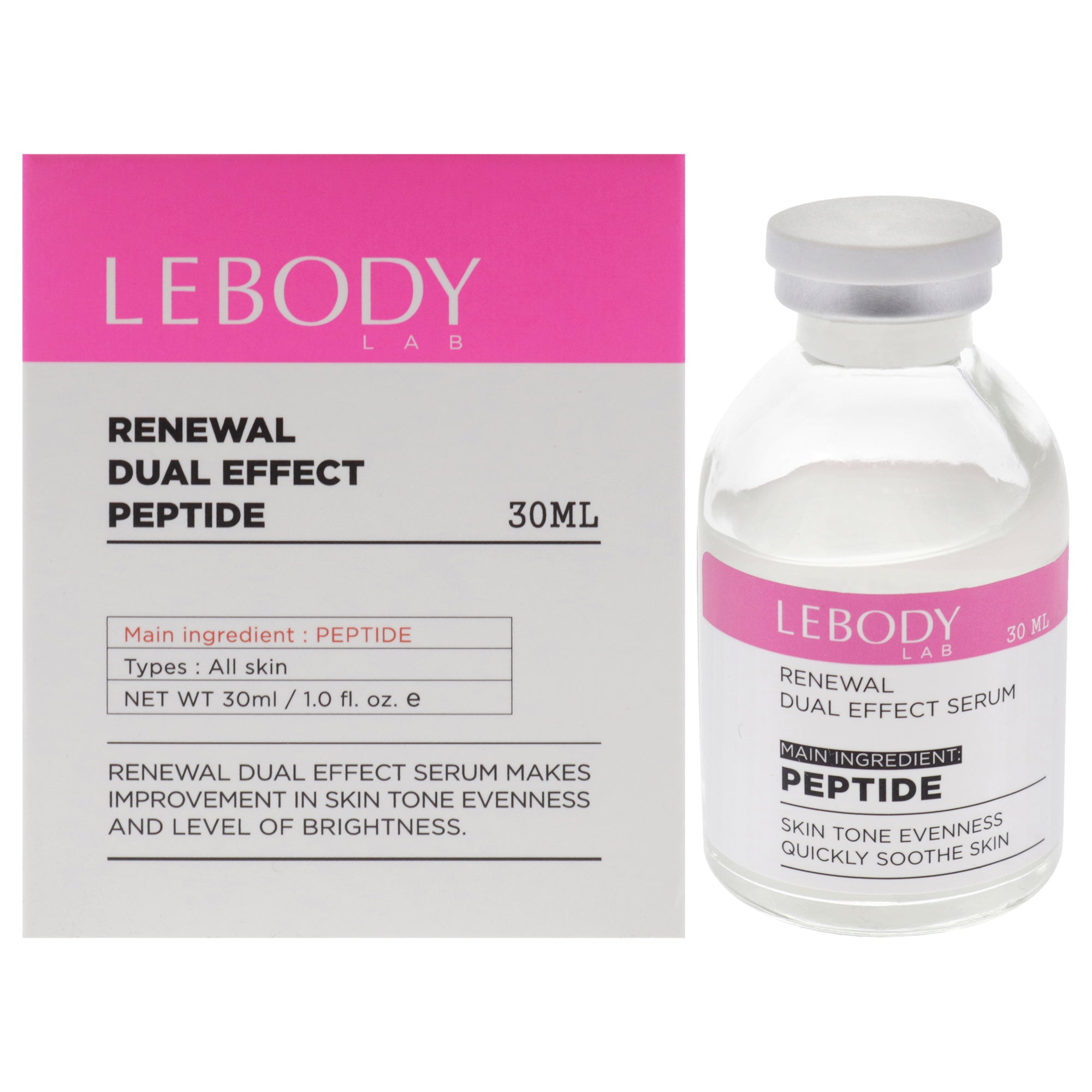 Lab Renewal Dual Effect Serum - Peptide by Lebody for Women - 1 oz Ser