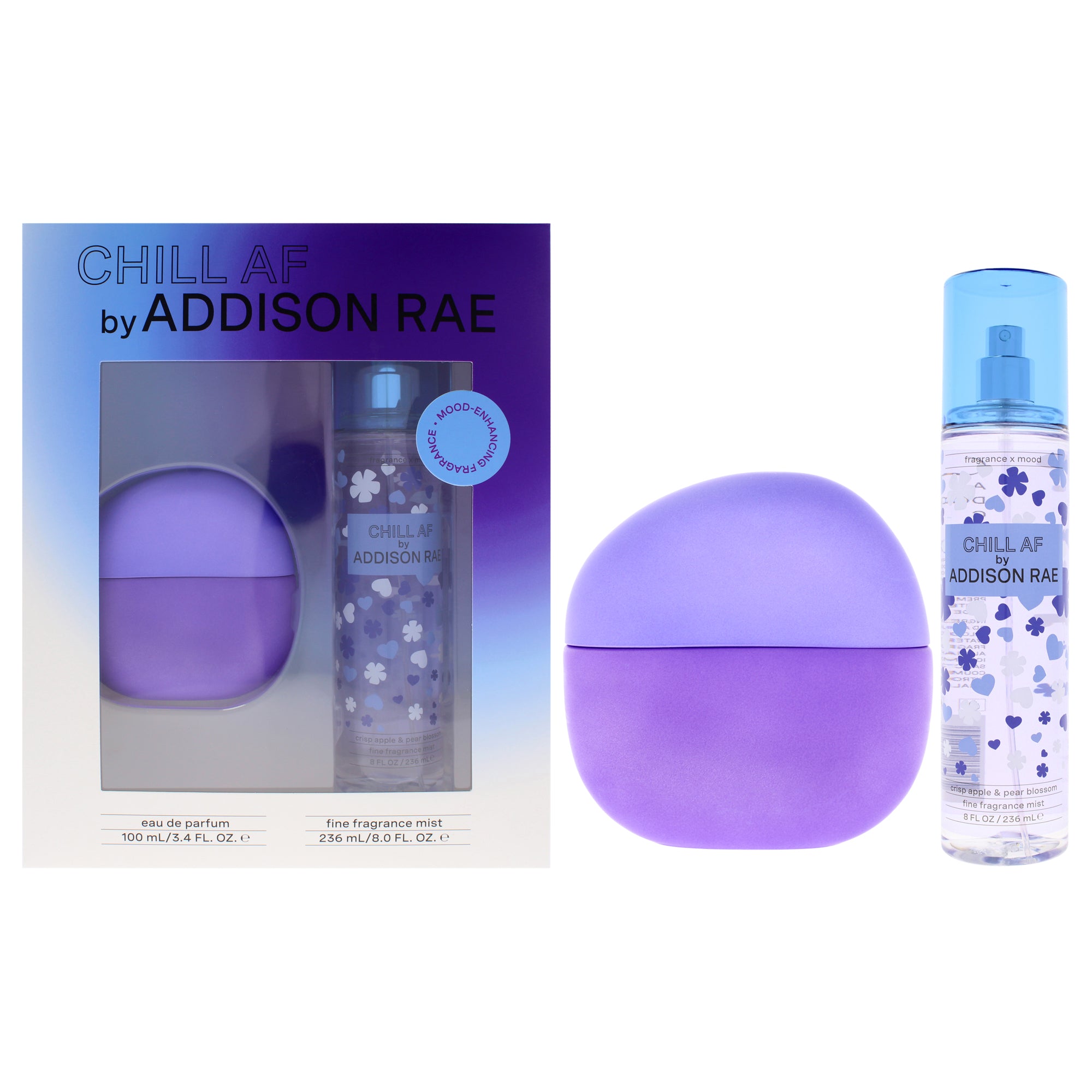 Chill AF by Addison Rae for Women - 2 Pc Gift Set 3.4oz EDP Spray, 8oz