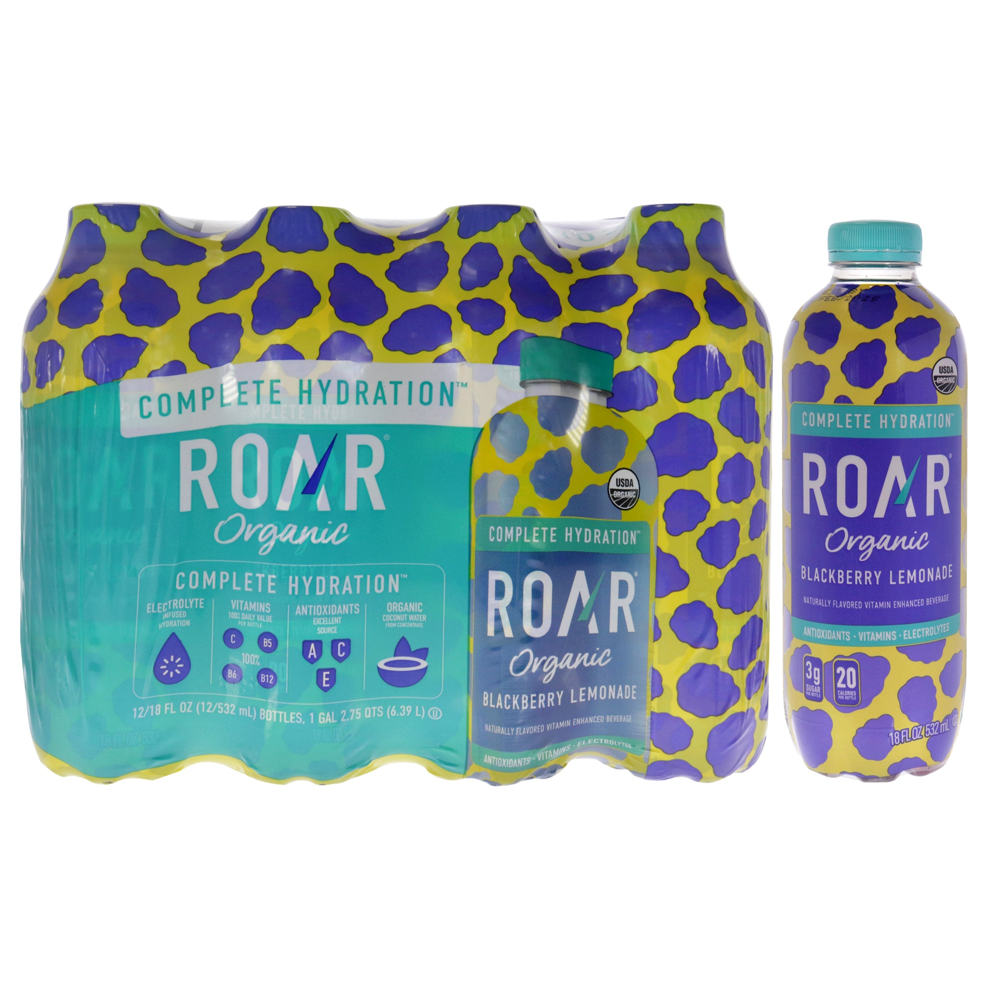 Complete Hydration Organic - Blackberry Lemonade by Roar for Unisex