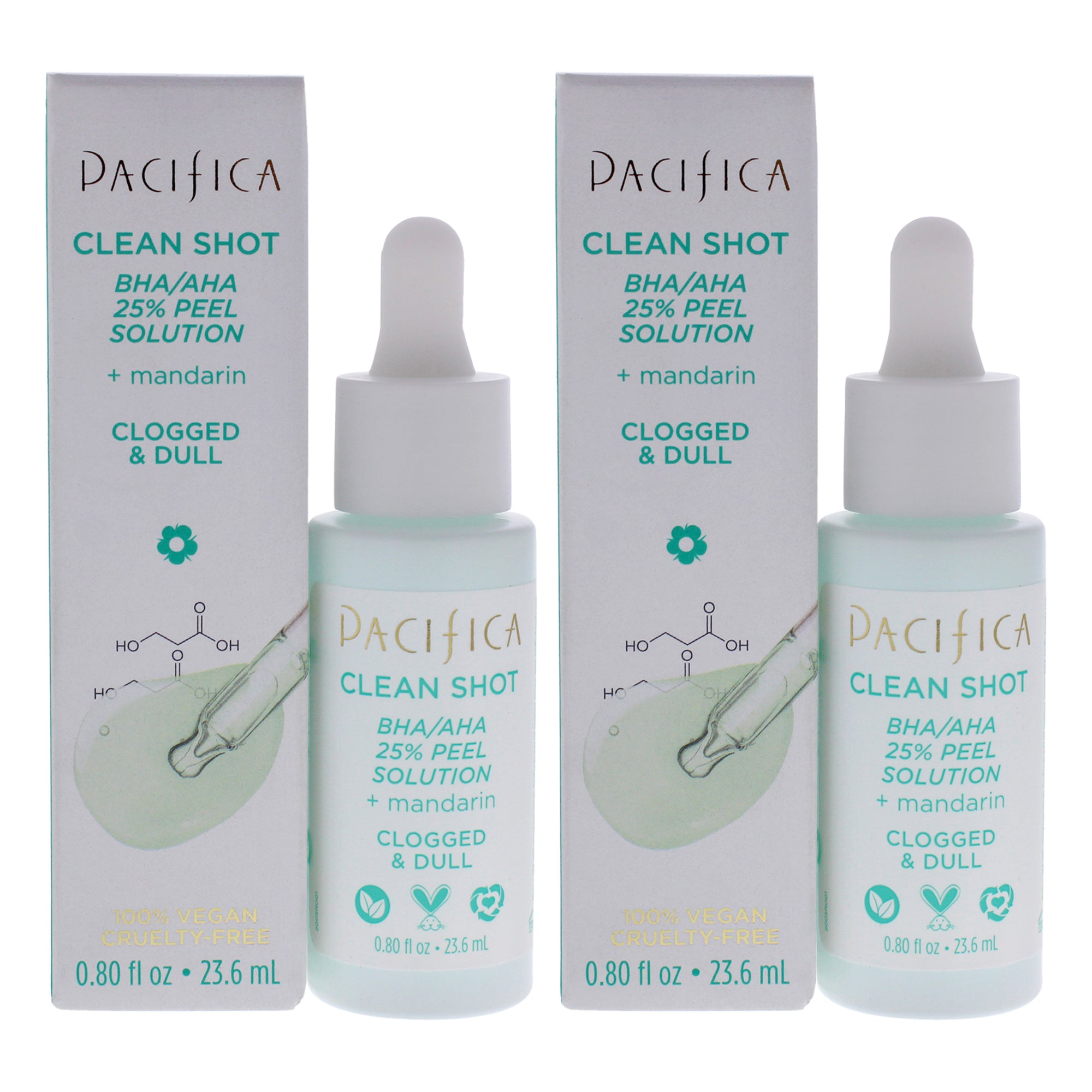 Clean Shot BHA-AHA 25 Percent Peel Solution by Pacifica for Unisex - 0