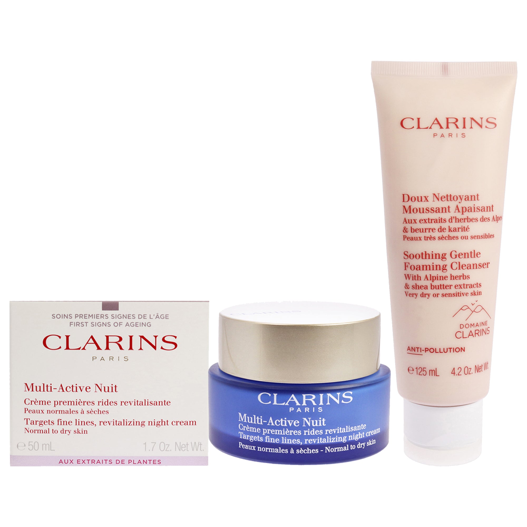 Multi-Active Night Cream - Normal to Dry Skin and Soothing Gentle Foam