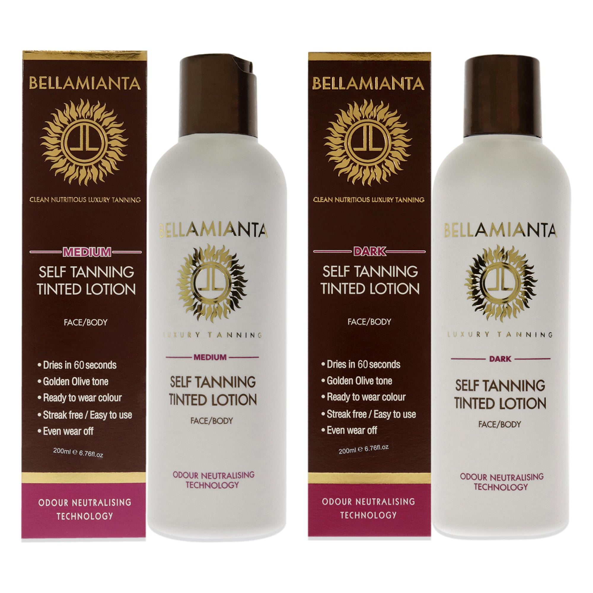 Self-Tanning Tinted Lotion Kit by Bellamianta for Women - 2 Pc Kit 6.7